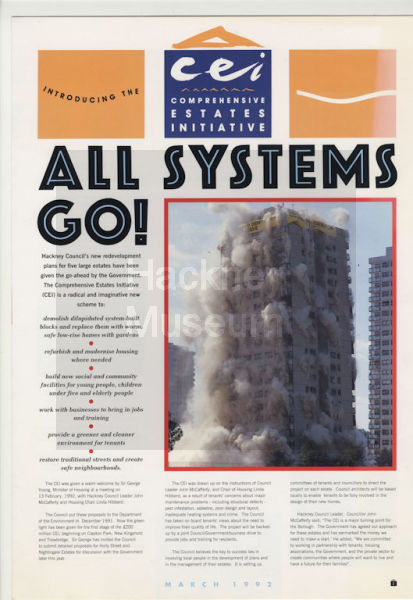 Leaflet : Introducing the comprehensive estates initiative | Hackney Museum