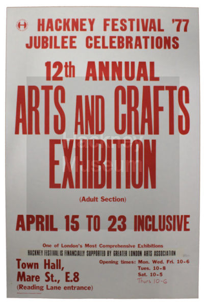 Exhibition poster : 12th Annual Arts and Crafts Exhibition | Hackney Museum