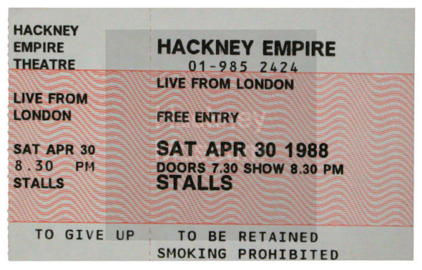 Ticket for 'Hackney Empire/Live from London' | Hackney Museum