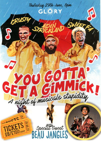 The Glory poster: 'You gotta get a Gimmick', A night of musicals ...