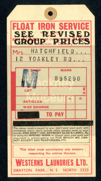 Laundry label | Hackney Museum