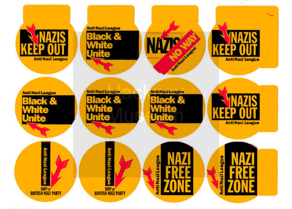 Anti-fascist badges (x12) | Hackney Museum
