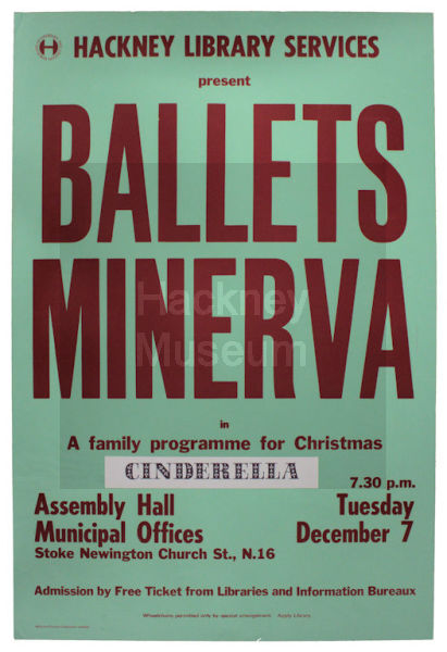 Ballet poster : Ballets Minerva in Cinderella | Hackney Museum