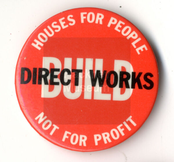 Direct Works badge | Hackney Museum