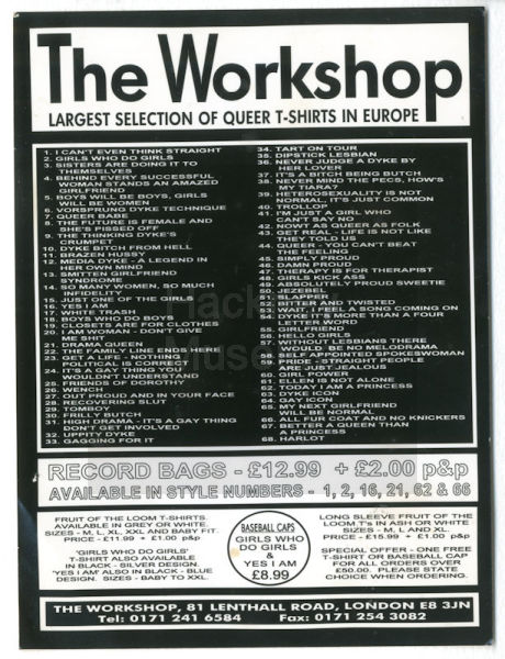 Advertisement Postcard - The Workshop | Hackney Museum