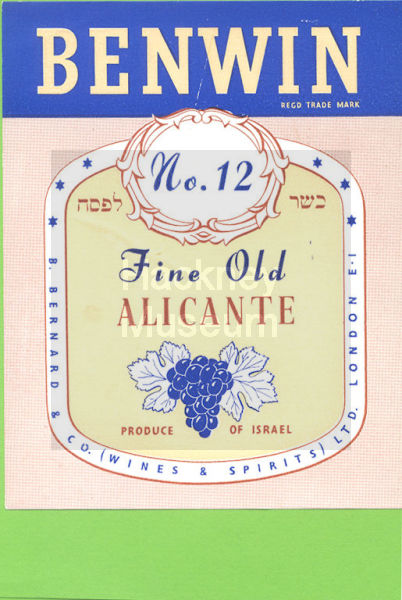 Wine label : Benwin No.12 | Hackney Museum