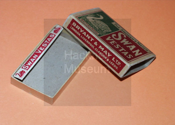 Box of matches : Swan vestas | Hackney Museum
