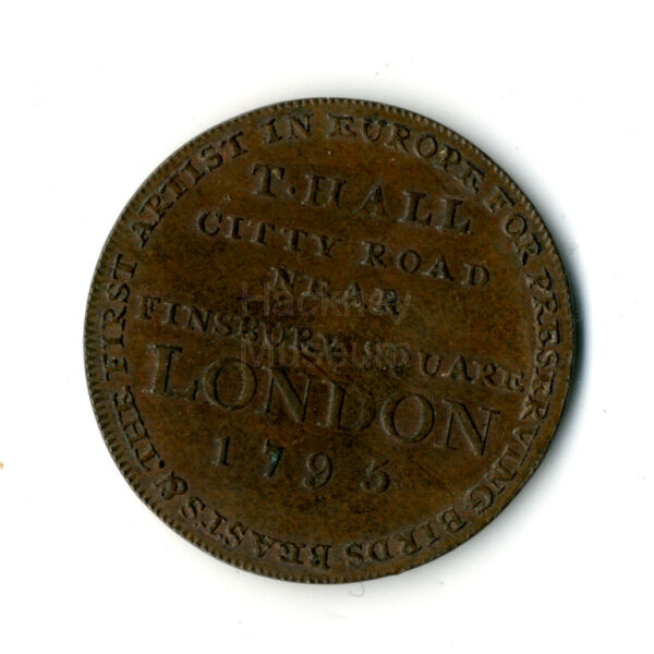 Token - Thomas Hall, Taxidermist | Hackney Museum